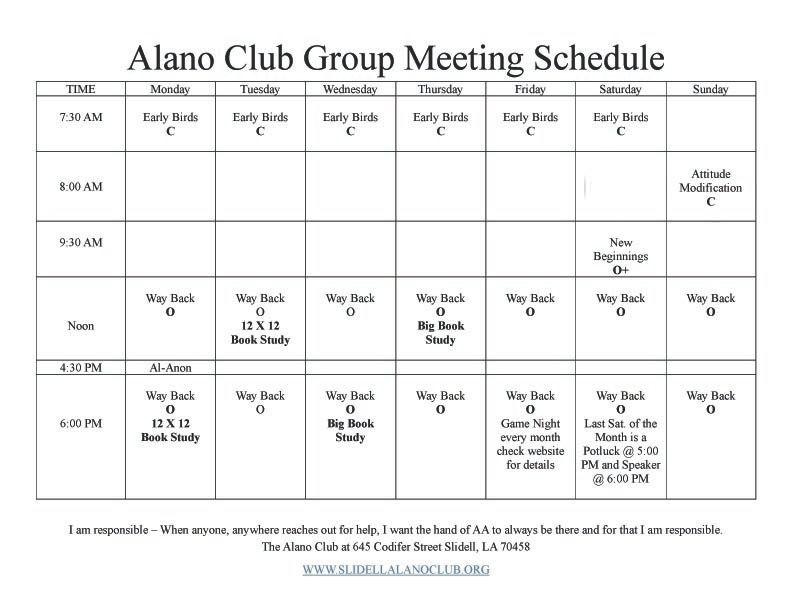 AA Meetings, Slidell La | Slidell Alano Club Meetings