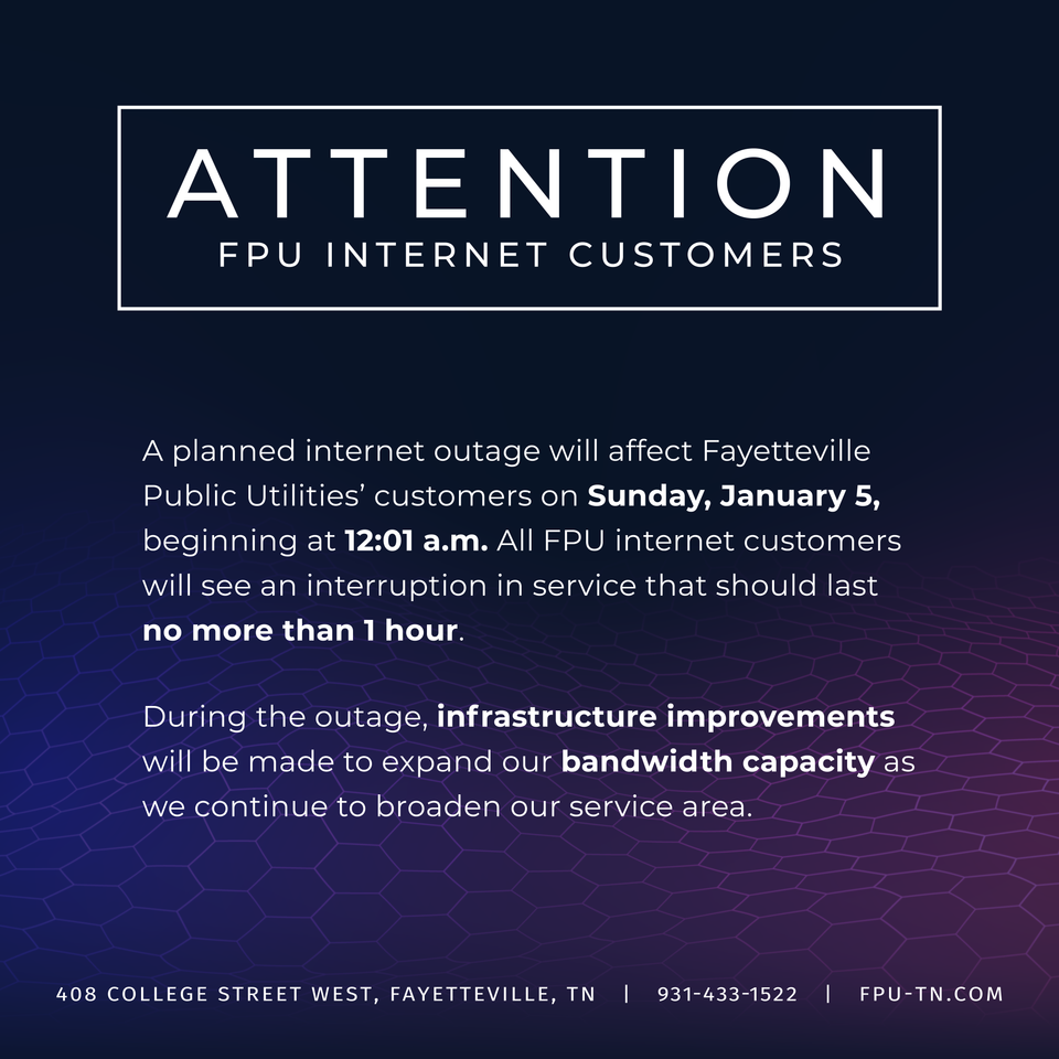 Utilities | Fayetteville Public Utilities | Fayetteville, Tennessee