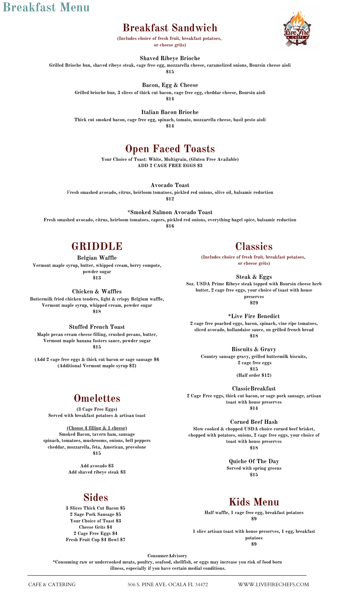 Live Fire Chefs | Catering Services Around Ocala, FL