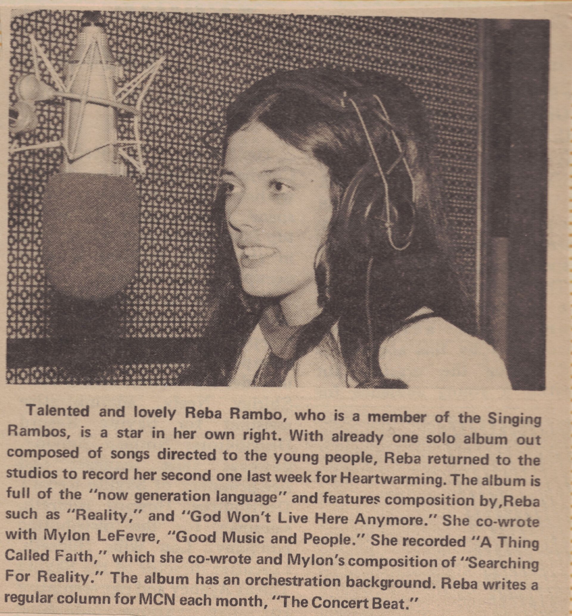 Reba Rambo - Classic Contemporary Christian Artist