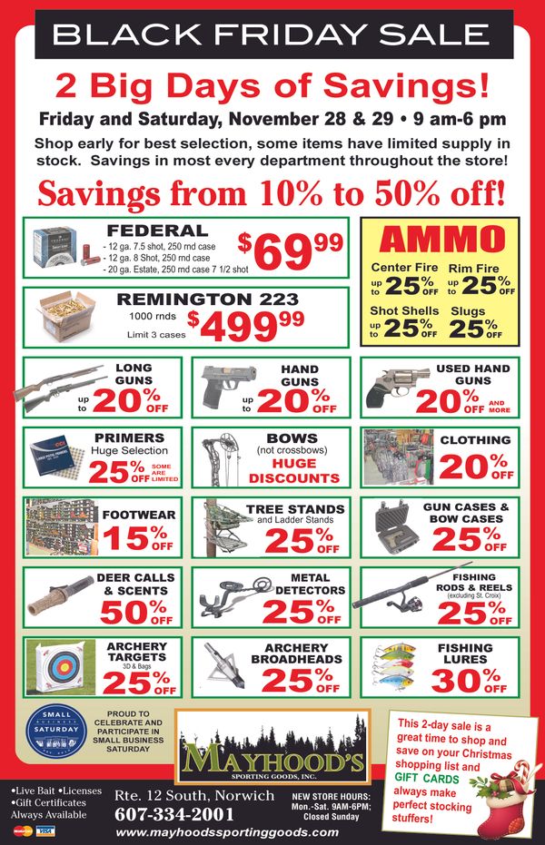 Mayhoods Sporting Goods- Norwich, NY