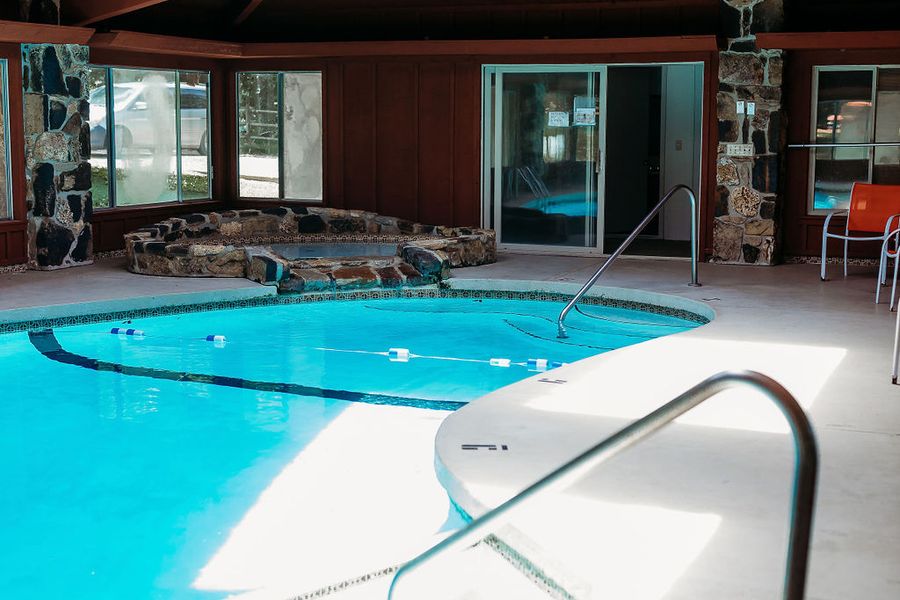 Seasonal Indoor Pool- attached to the Grand Lodge but open to all ...