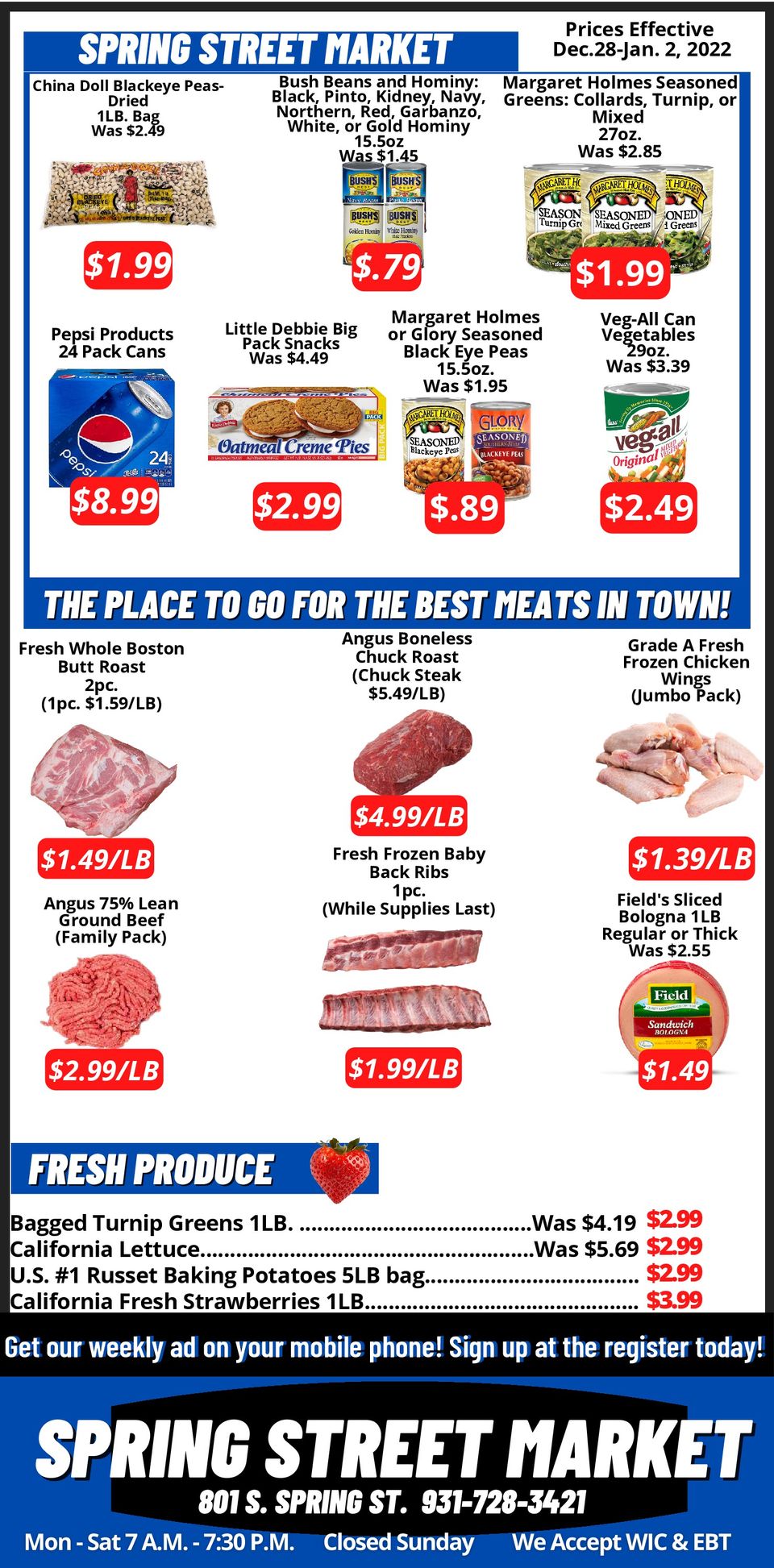 Specialty Meat | Grocery Store | Spring Street Market | Weekly Ad ...