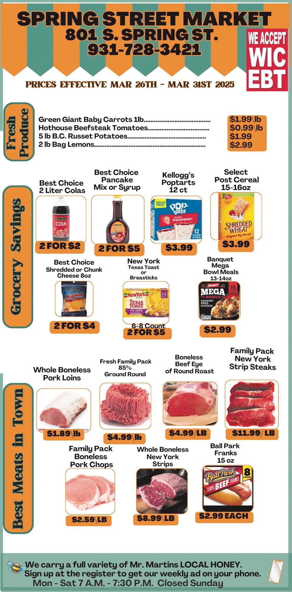 Specialty Meat | Grocery Store | Spring Street Market | Weekly Ad ...