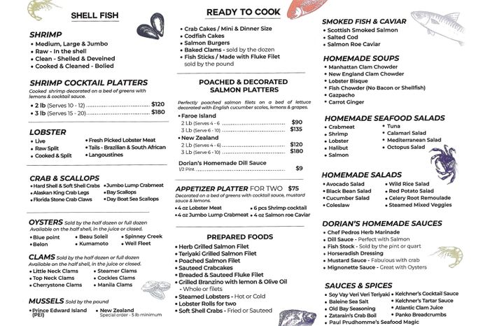 Fresh Seafood Market in New York City - Dorian's Seafood Market