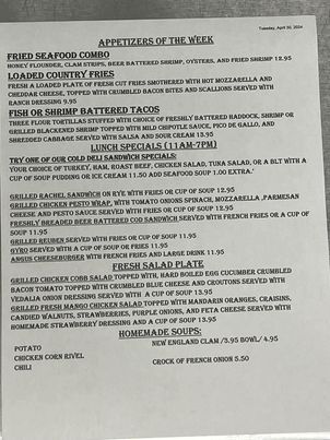 Menu Specials | Country Meadows Restaurant | 81 Hershey Road ...
