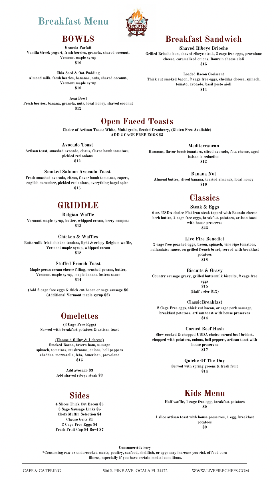 Live Fire Chefs | Catering Services Around Ocala, FL