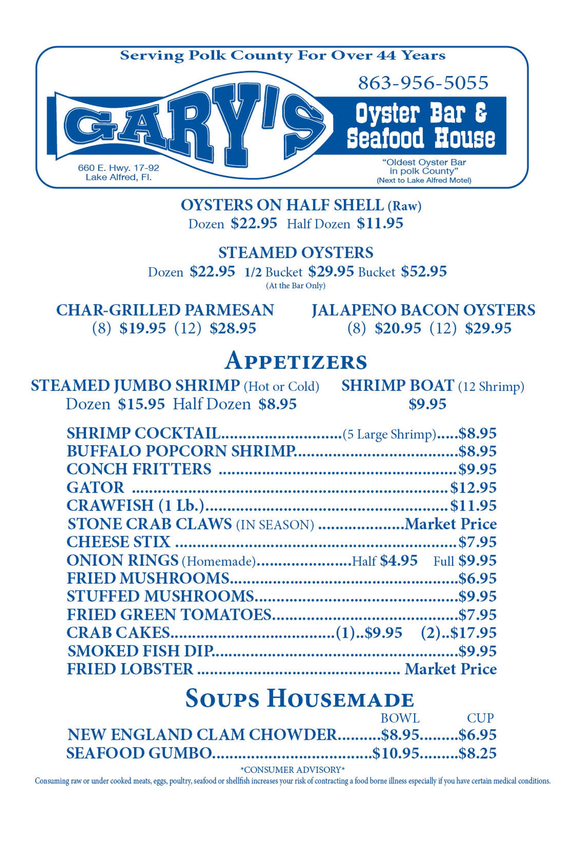 Gary's Oyster Bar & Seafood House