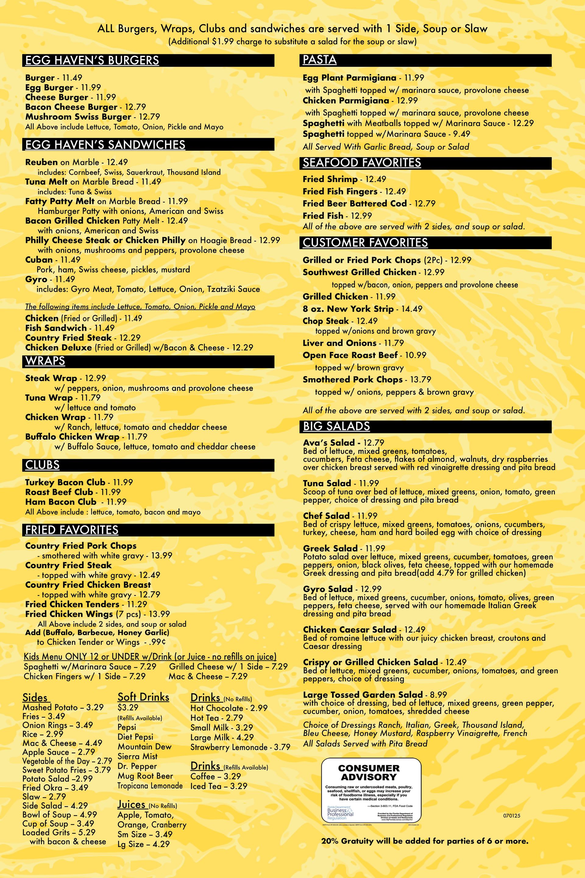 Diner Restaurant near Winter Haven, FL - Egg Haven