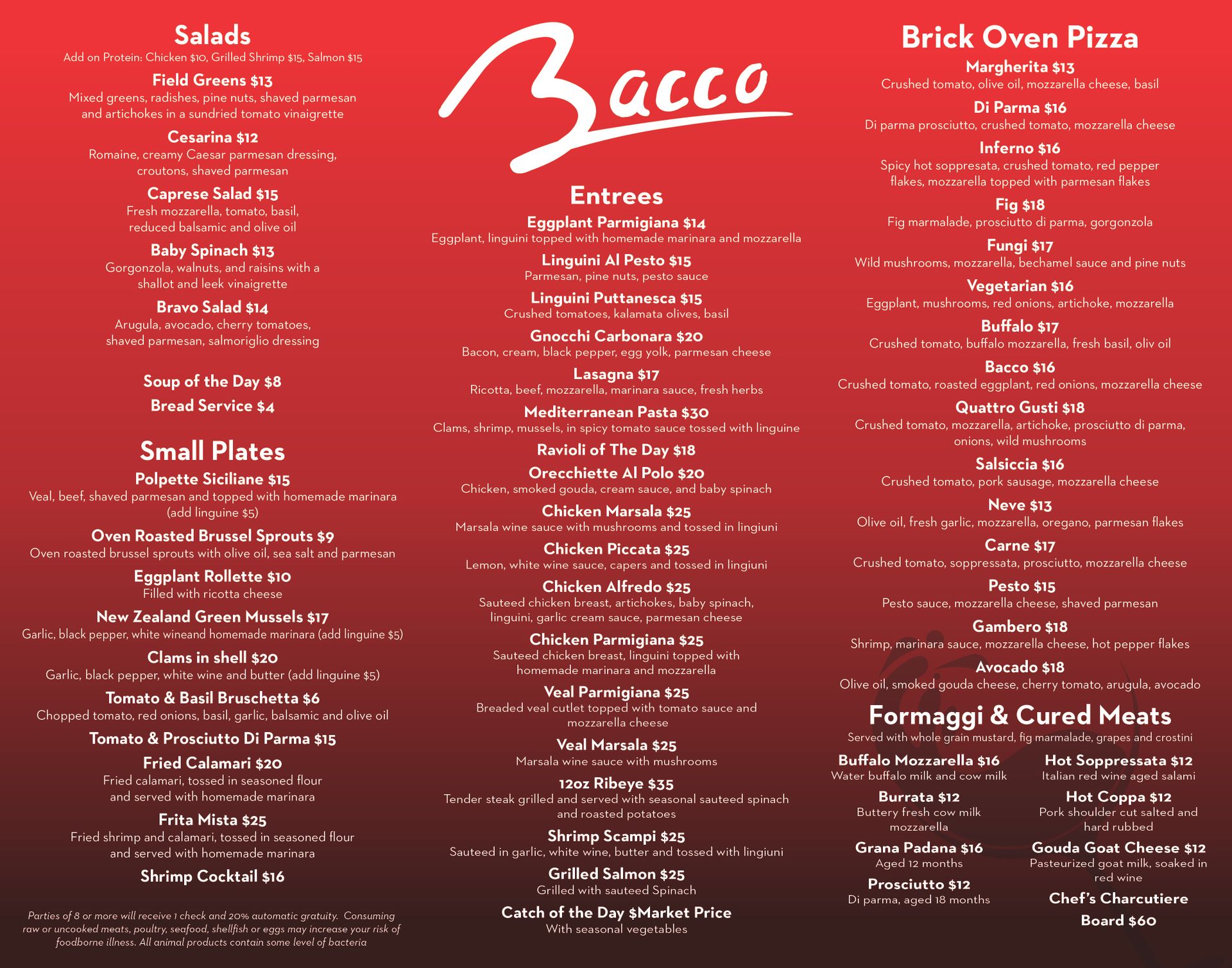 Bar & Lounge near Harrisburg, PA - Bacco Pizzeria and Wine Bar