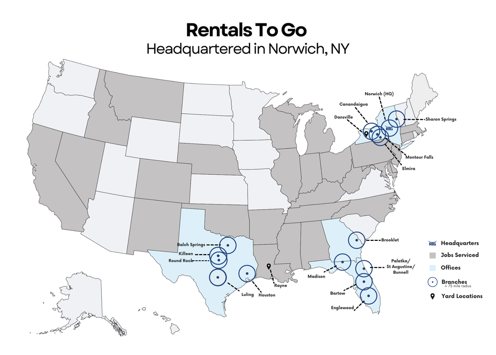 Rentals To Go Locations - Serving New York, Texas, and Florida