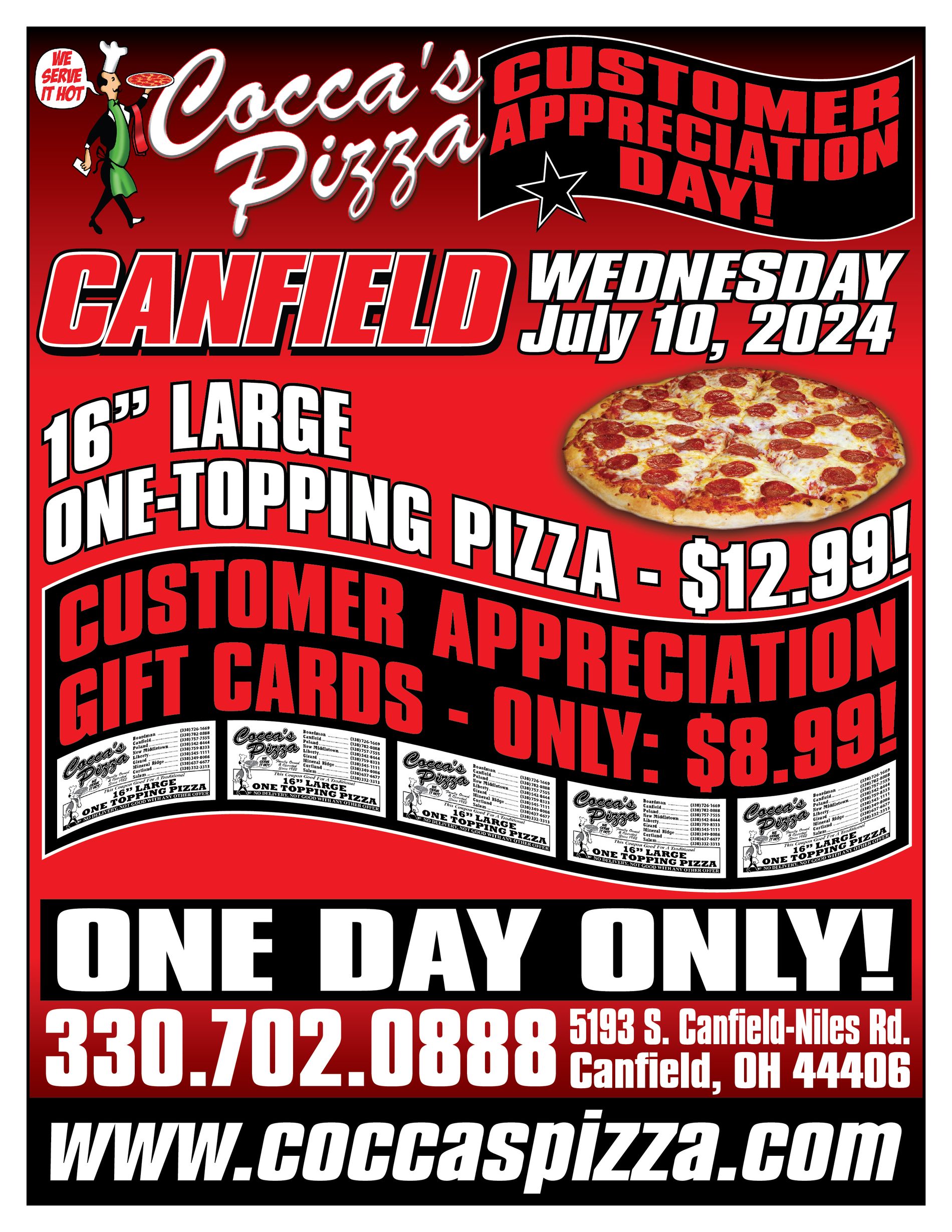 Cocca's Pizza | Award Winning Pizza | Youngstown