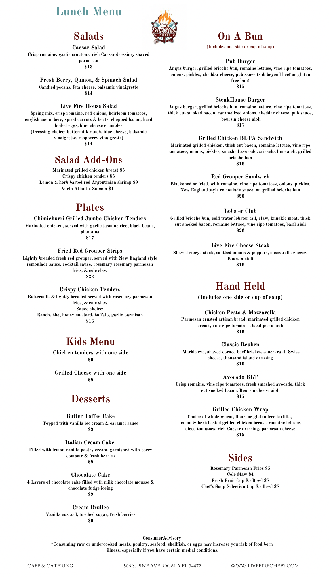 Live Fire Chefs | Catering Services Around Ocala, FL