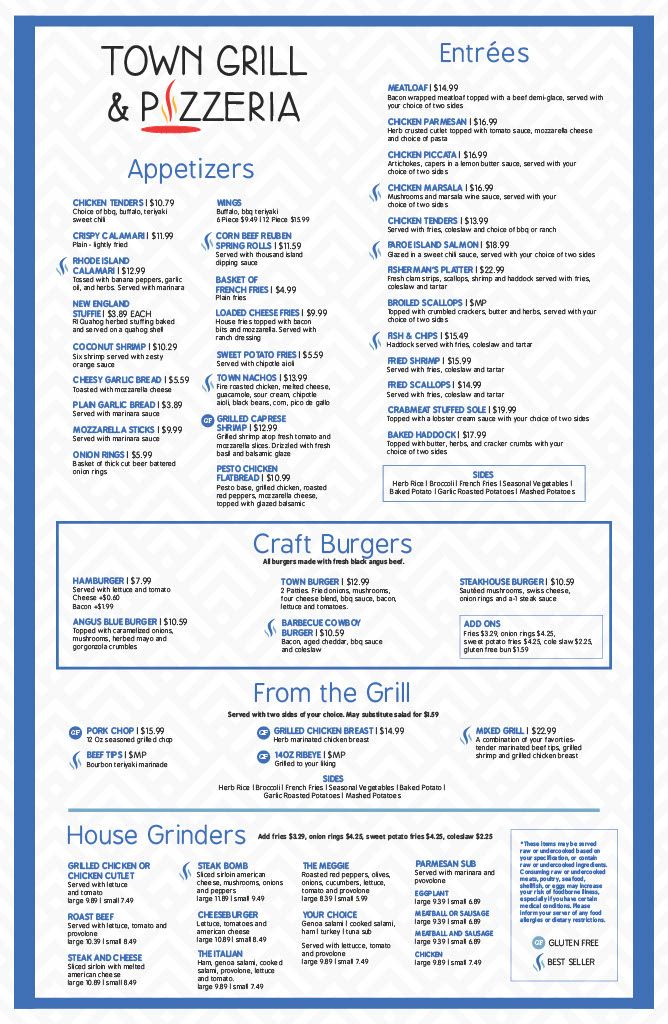 Pizza & Italian Restaurant near Voluntown, CT - Town Grill & Pizzeria