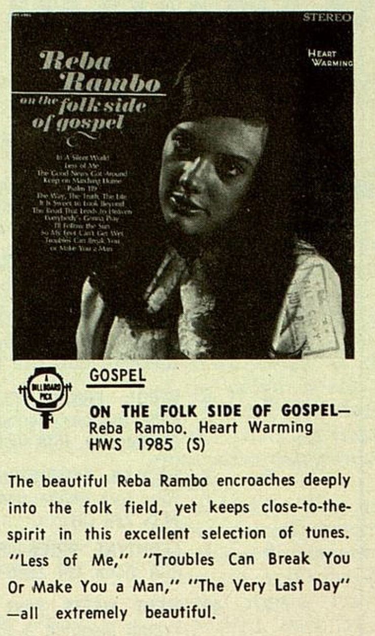 Reba Rambo - Classic Contemporary Christian Artist